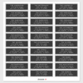 Stylish Custom individual wedding guest address Sticker | Zazzle