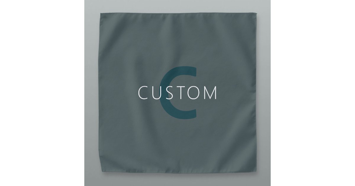 Stylish Customizable Monogram Template Bandana | Zazzle