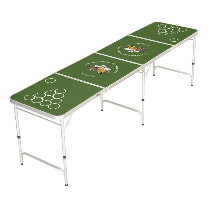 Stylish Customized Green Beer Pong Table | Zazzle.com