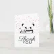 Stylish Cute Panda Bear Thank You Note Card | Zazzle