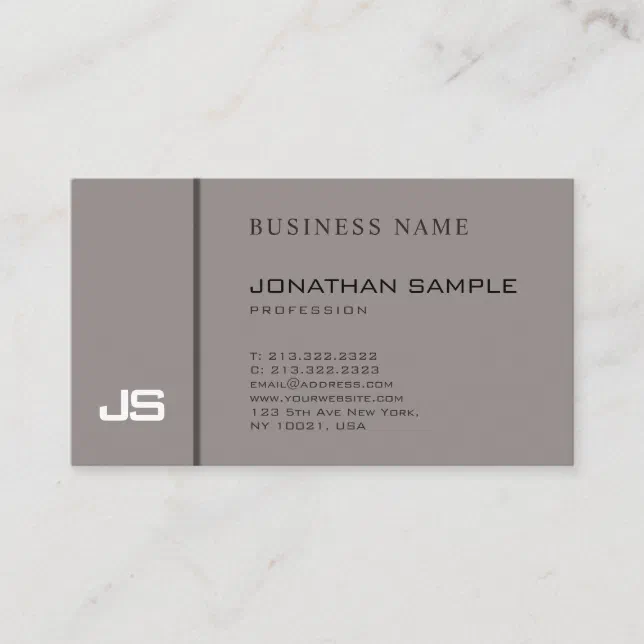 Stylish Dark Brown Creative Design Professional Business Card | Zazzle