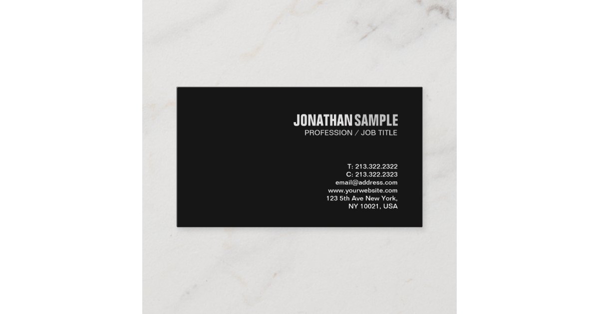 Stylish Design Modern Simple Chic Plain Trendy Business Card | Zazzle