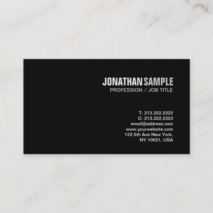 Stylish Design Modern Simple Chic Plain Trendy Business Card | Zazzle