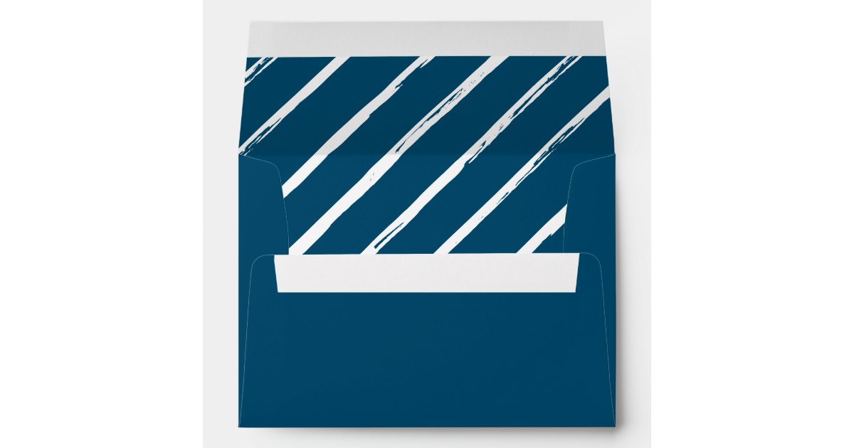 Stylish Diagonal Lines Pattern Wedding Invitation Envelope | Zazzle