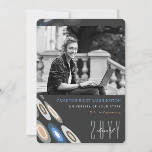 Stylish Digital Butterfly Photo Graduation Party Invitation | Zazzle