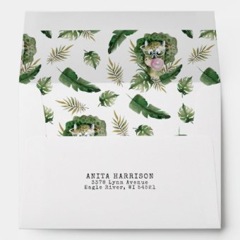 Stylish Dinosaur Personalized Envelope | Zazzle