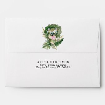 Stylish Dinosaur Personalized Envelope | Zazzle