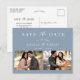Stylish Dusty Blue 2 Photo Save the Date Postcard | Zazzle