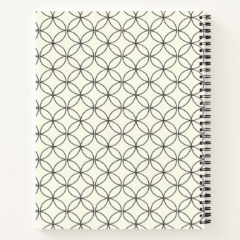 Stylish Elegant Black White Line Art Custom Photo Notebook | Zazzle