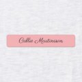 Stylish Elegant Pink Calligraphy Script Kids' Labels | Zazzle