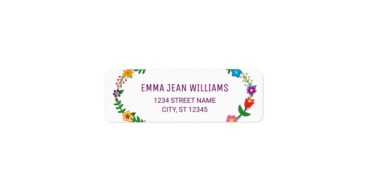 Stylish Elegant Script Flowers Floral Modern Label | Zazzle