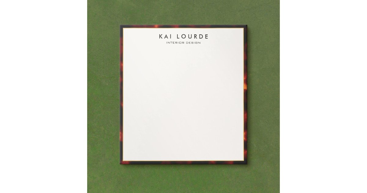 Stylish Elegant Tortoiseshell Notepad | Zazzle
