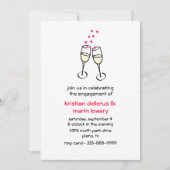 Stylish Engagement Toast Party Invitation | Zazzle