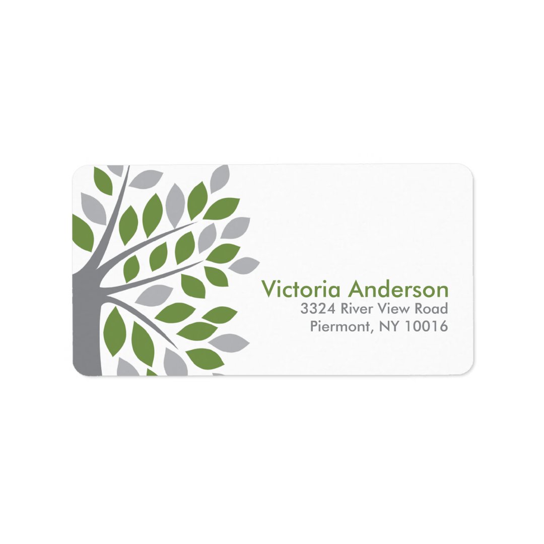 Stylish Fall Tree Return Address Labels. Label | Zazzle