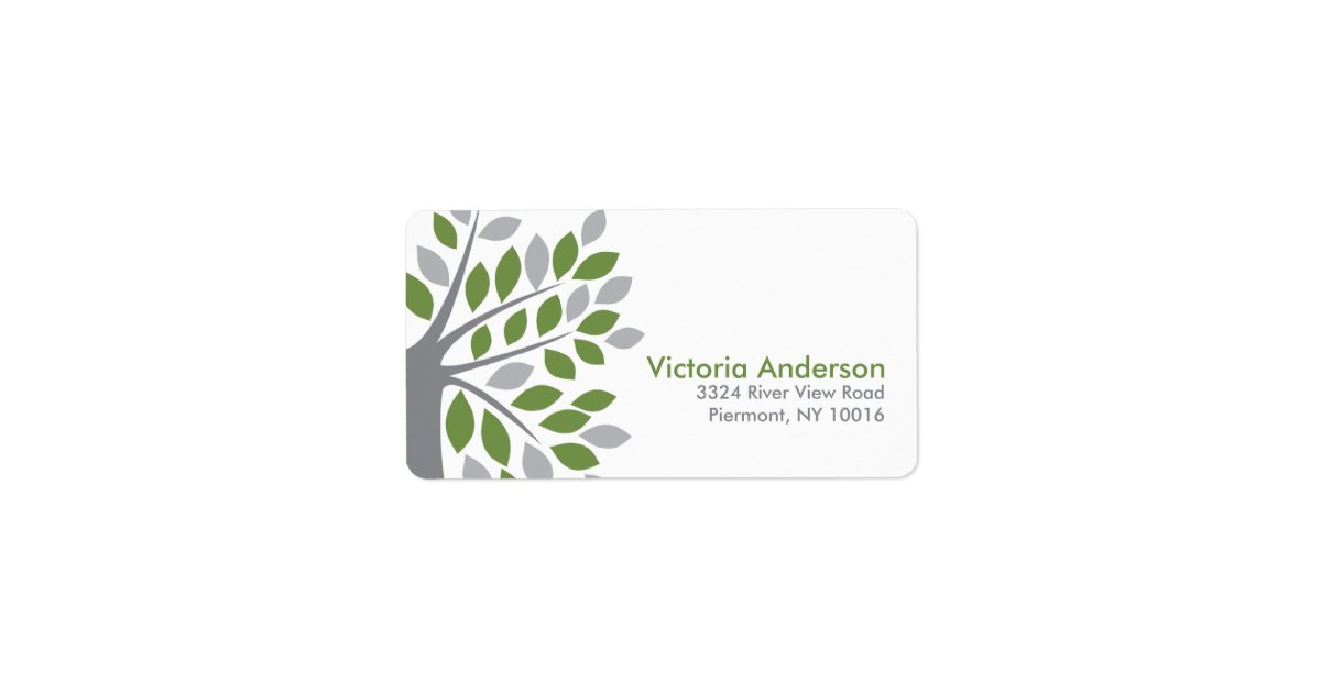 Stylish Fall Tree Return Address Labels. Label | Zazzle