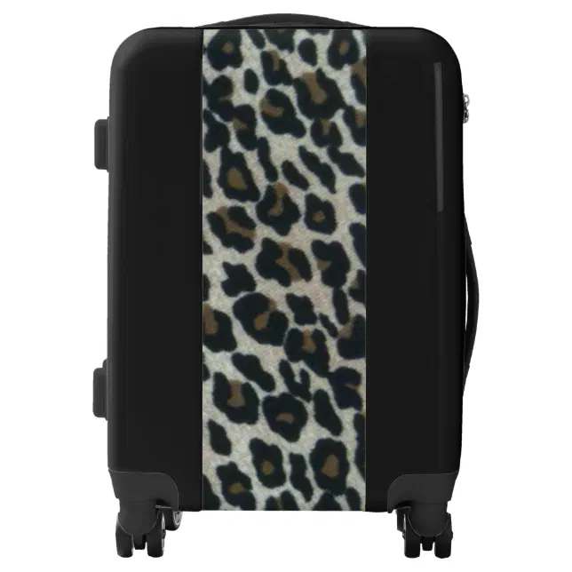 Stylish Faux Leopard Print Luggage | Zazzle