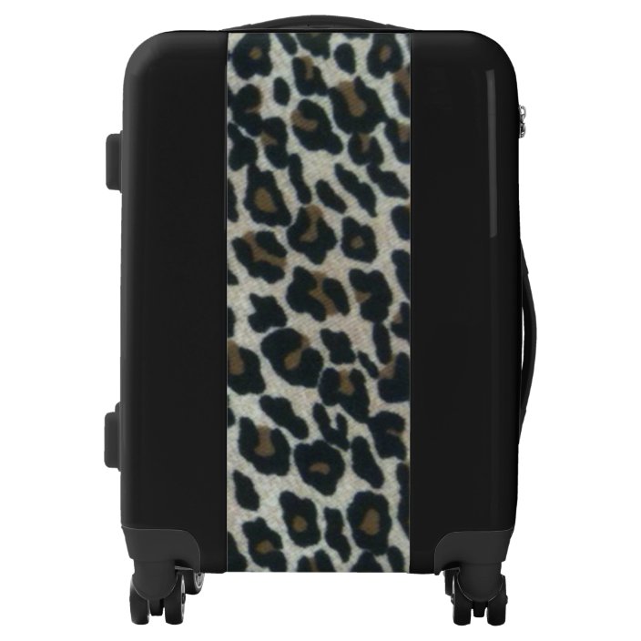 Stylish Faux Leopard Print Luggage | Zazzle.com