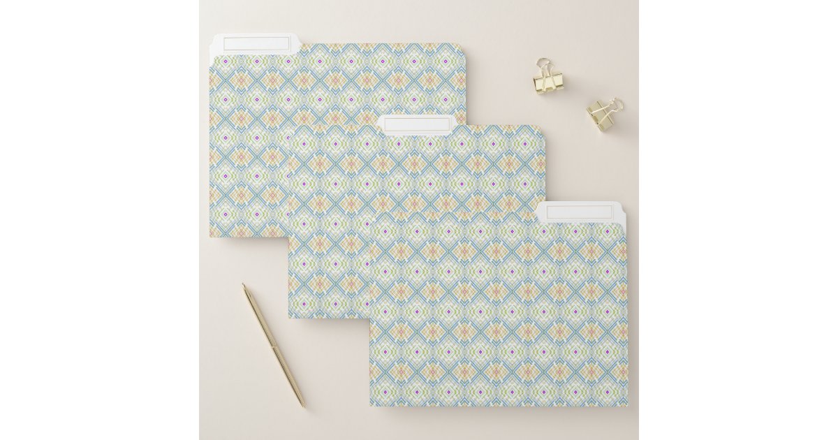 Stylish File Folders With Modern Pattern | Zazzle