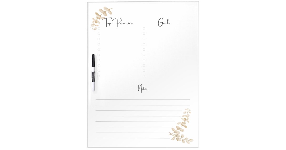 Stylish Floral Vision Board | Zazzle