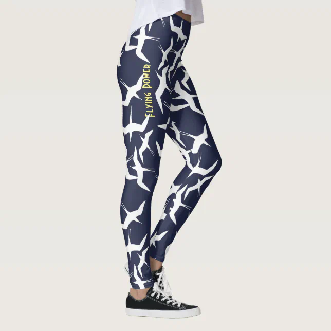 Stylish Flying Bird Power Leggings | Zazzle