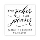 Stylish For Richer For Poorer Typography Wedding Rubber Stamp | Zazzle