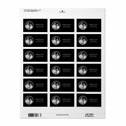 Stylish Frame Photo Address Labels (Black) | Zazzle