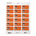 Stylish Frame Photo Address Labels (Orange) | Zazzle
