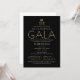 Stylish Gala Custom Event Logo Photo Black Gold Invitation | Zazzle