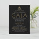 Stylish Gala Custom Event Logo Photo Black Gold Invitation | Zazzle