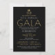 Stylish Gala Custom Event Logo Photo Black Gold Invitation | Zazzle