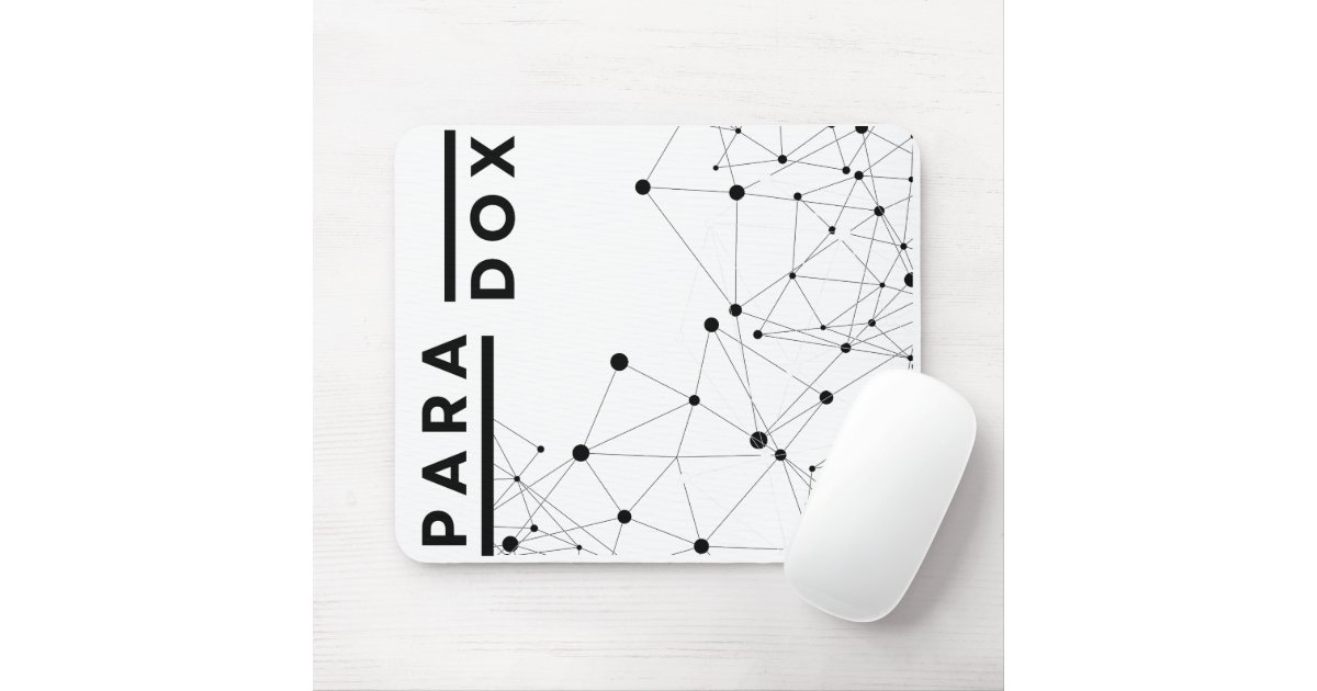 Stylish Geometric Polygon Design with Paradox word Mouse Pad | Zazzle