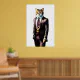 Stylish Ginger Cat Man in His Suit Poster | Zazzle