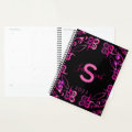 Stylish Glam Elegant Baroque Black And Pink 2023 Planner | Zazzle