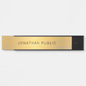 Stylish Glamorous Gold Simple Template Modern Door Sign | Zazzle