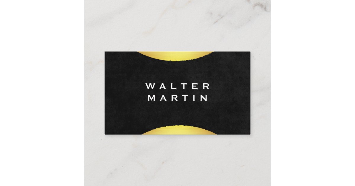 Stylish Gold Accent Business Card | Zazzle