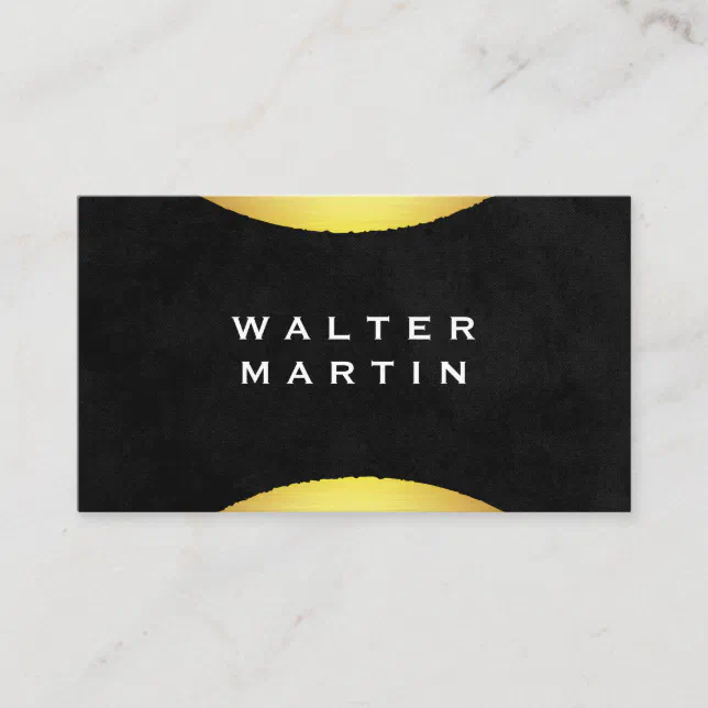 Stylish Gold Accent Business Card | Zazzle