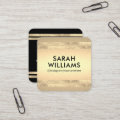 Stylish Gold Accents Square Business Card | Zazzle