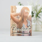 Stylish Gold Glitter Cap,Photo Graduation Party Invitation | Zazzle