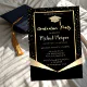 Stylish Gold Glitter Graduation Cap,Confetti Invitation | Zazzle