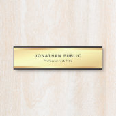 Stylish Gold Look Glamorous Modern Professional Door Sign | Zazzle