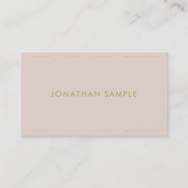 Stylish Gold Name Modern Simple Design Template Business Card | Zazzle
