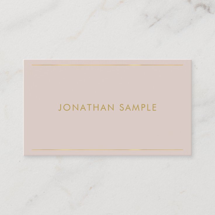 Stylish Gold Name Modern Simple Design Template Business Card | Zazzle