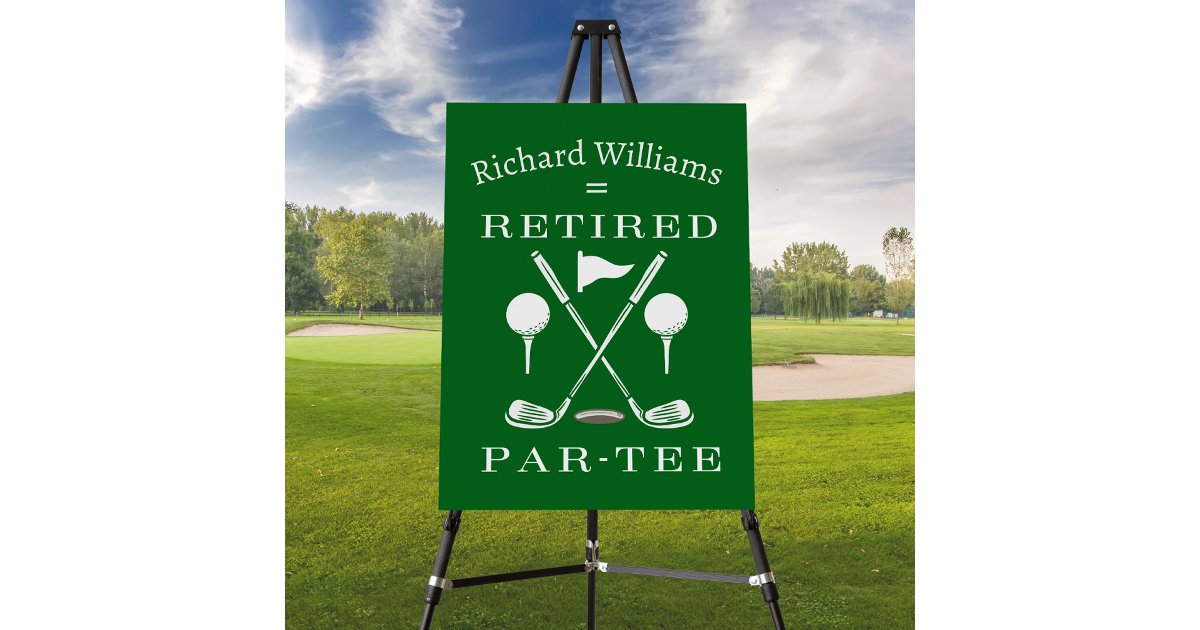 Stylish Golf Club Emblem Retirement Party Foam Board | Zazzle