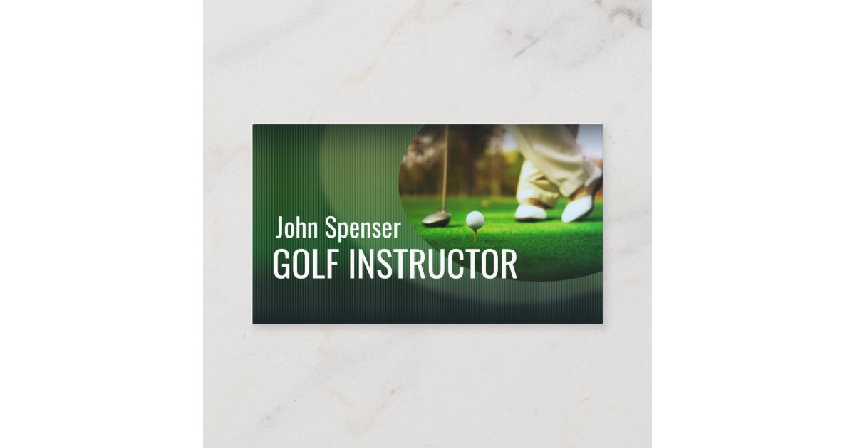 Stylish Golf Coach Putter Business Card | Zazzle