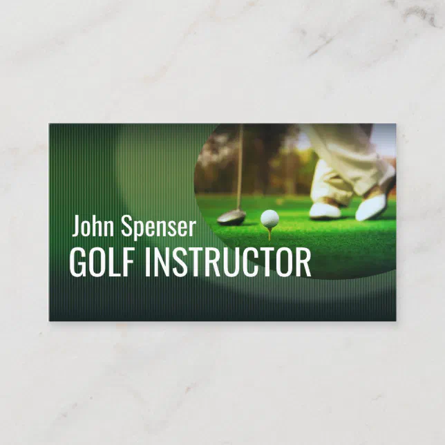 Stylish Golf Coach Putter Business Card | Zazzle