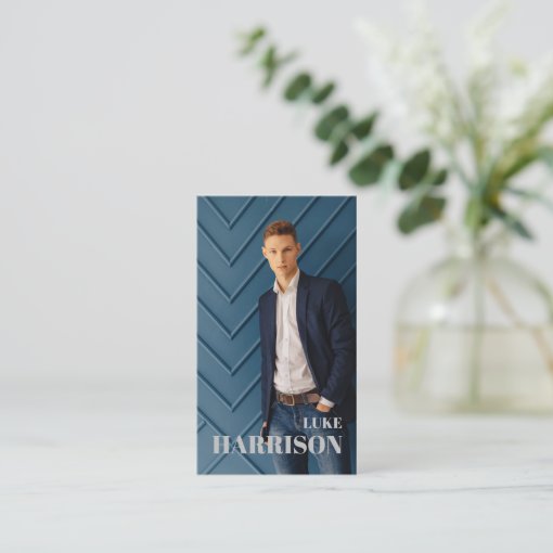 Stylish Grad Photo Name | Graduation Business Card | Zazzle