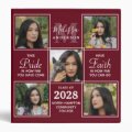 Stylish Graduate 5 Photo Scrapbook Graduation 3 Ring Binder | Zazzle