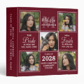 Stylish Graduate 5 Photo Scrapbook Graduation 3 Ring Binder | Zazzle