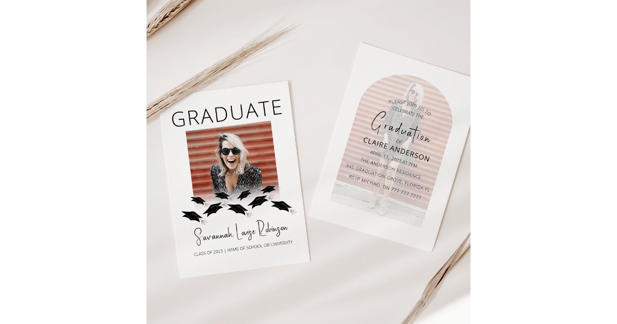 Stylish Graduation Party Invitation | Zazzle