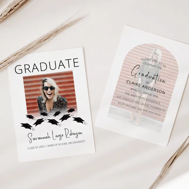 Stylish Graduation Party Invitation | Zazzle